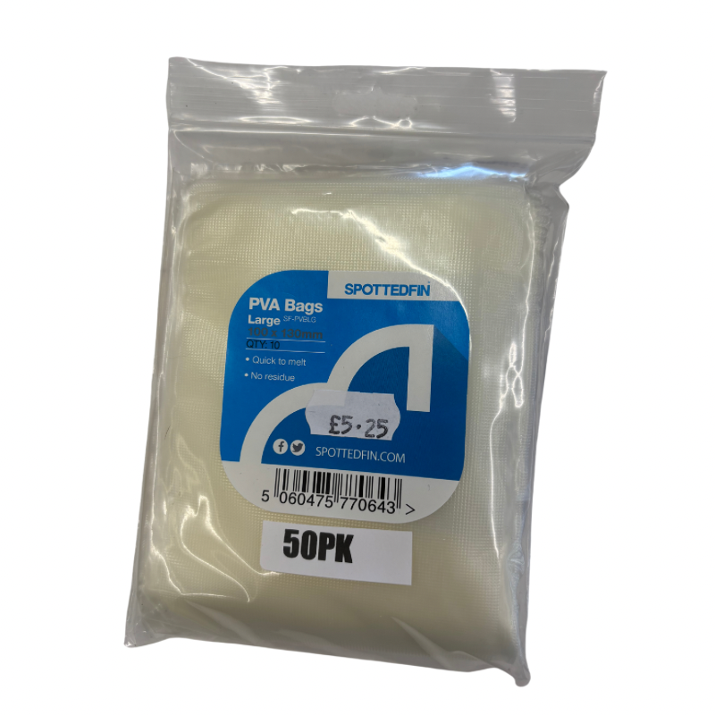 Spotted Fin PVA Bags Large 50 Pack – Bankside Tackle
