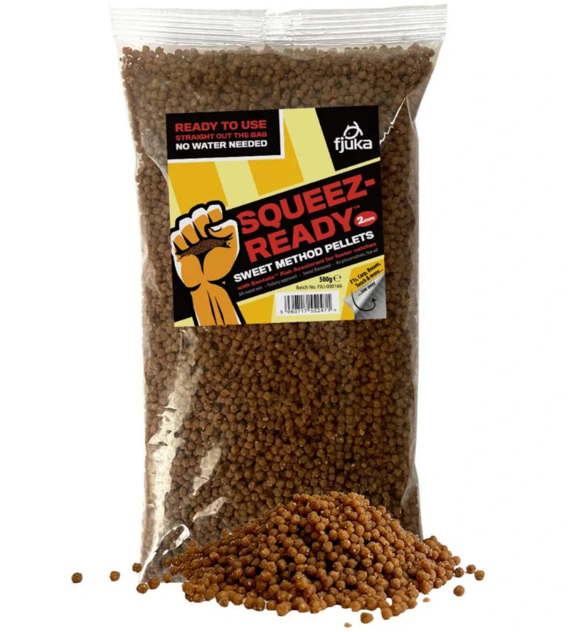 Fjuka Squeez-Ready Sweet Method Pellets – Bankside Tackle